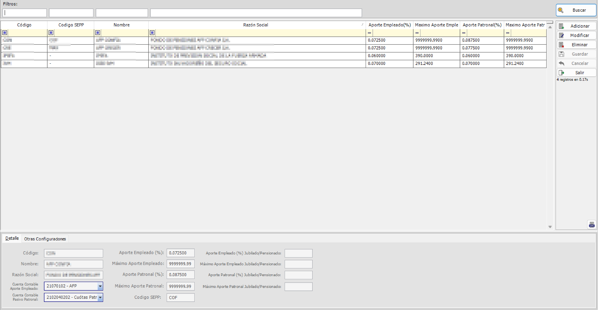 Instituciones Previsionales - Brilo ERP Docs